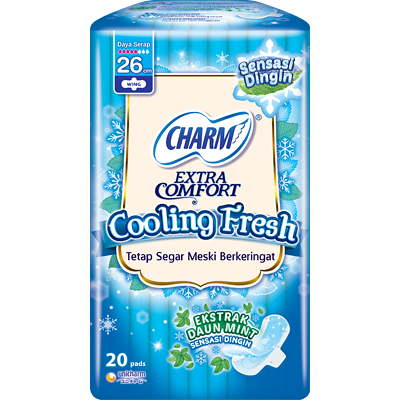 CHARM Cooling Fresh - Wing 26cm-Pembalut Wanita & Panty Liner CHARM